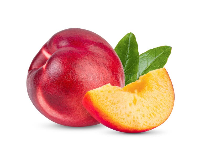 Nectarine isolated stock photo. Image of healthy, juicy - 224792598