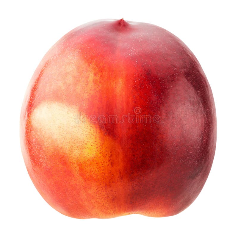 Nectarine Isolated on the White Background Stock Photo - Image of fruit ...