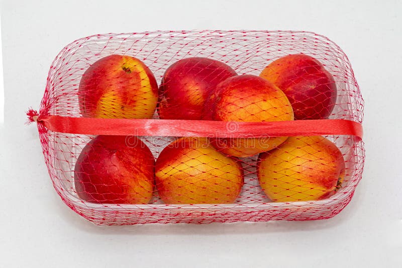 Nectarine peaches in box stock image. Image of vitamin - 362022255