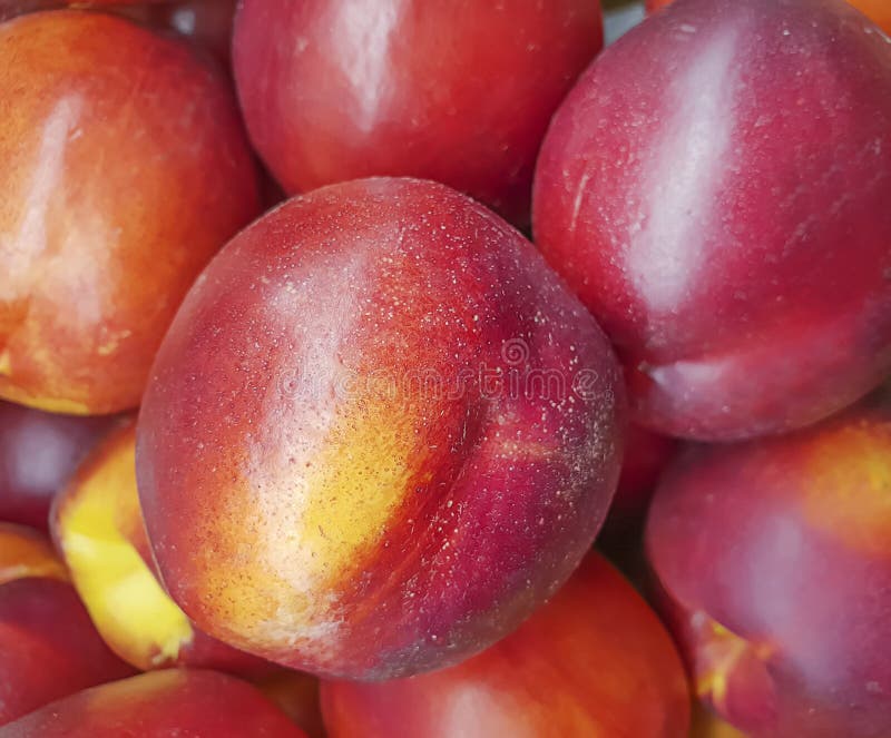 Nectarine Ripe Fruit Background Natural Nutrition Stock Image - Image ...