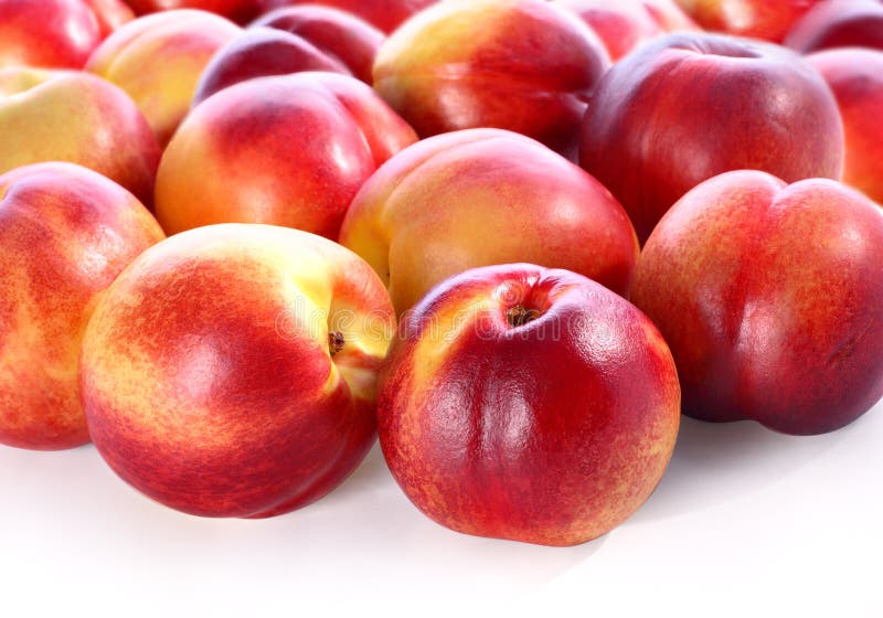 Nectarines in garden. stock image. Image of nectarines - 20378791