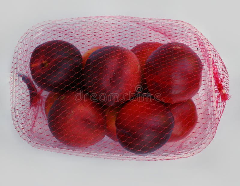 Nectarines in a Plastic Box Stock Photo - Image of product, peach ...