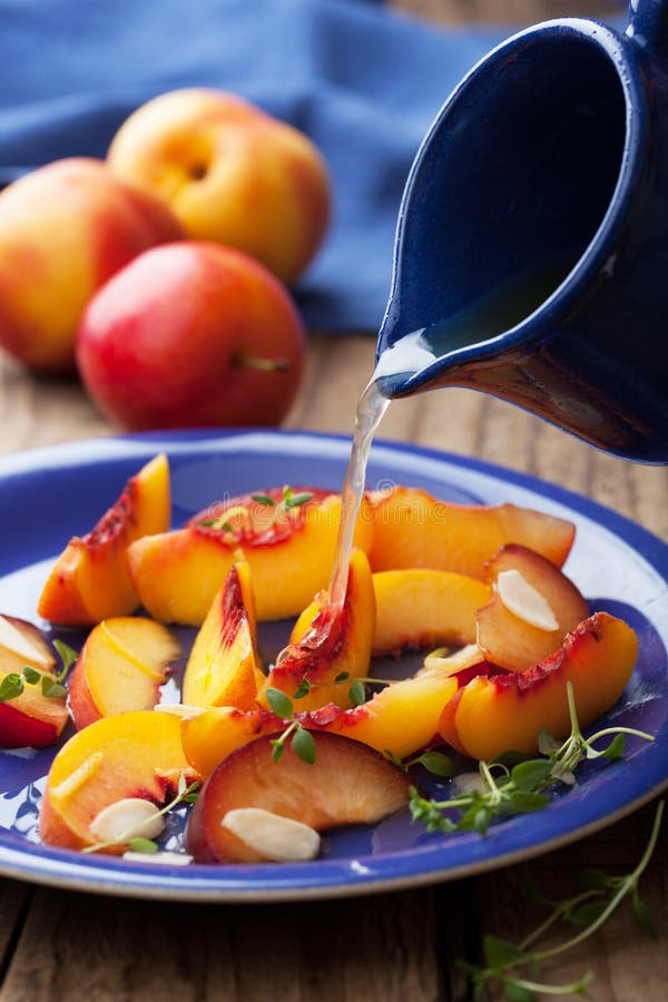 Nectarines and Plums in Syrup Stock Photo - Image of nutrition, organic ...