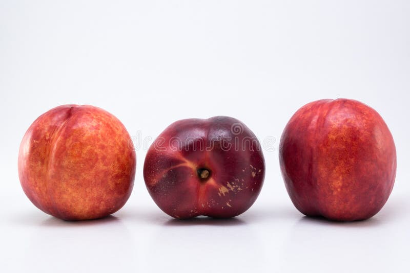 Nectarines stock image. Image of three, healthy, isolated - 42824893