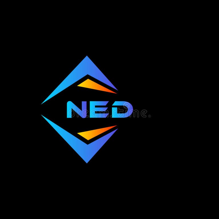 NED Abstract Technology Logo Design on Black Background. NED Creative ...