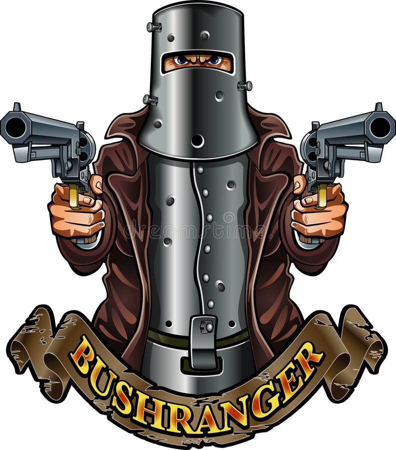 Ned Kelly Famous Australian Bushranger Stock Vector - Illustration of ...