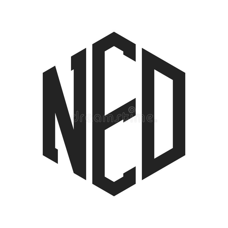 NED Logo Design. Initial Letter NED Monogram Logo Using Hexagon Shape ...
