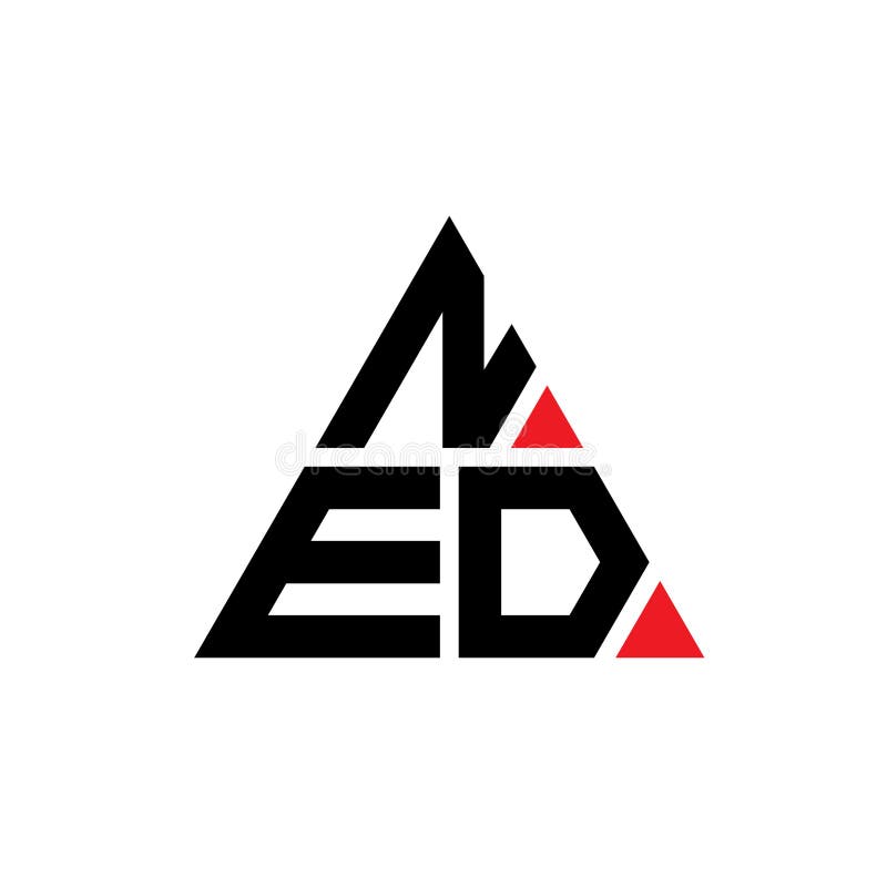 NED Triangle Letter Logo Design with Triangle Shape. NED Triangle Logo ...