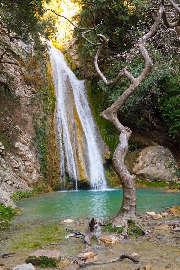 Neda waterfall, Greece stock image. Image of aqua, jungle - 108714235