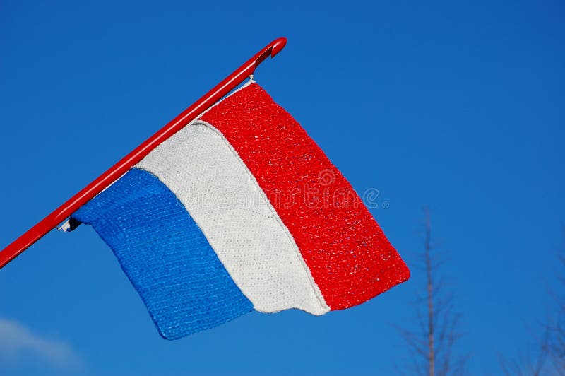 Nederlandse vlag stock afbeelding. Image of rood, nederland - 18037087