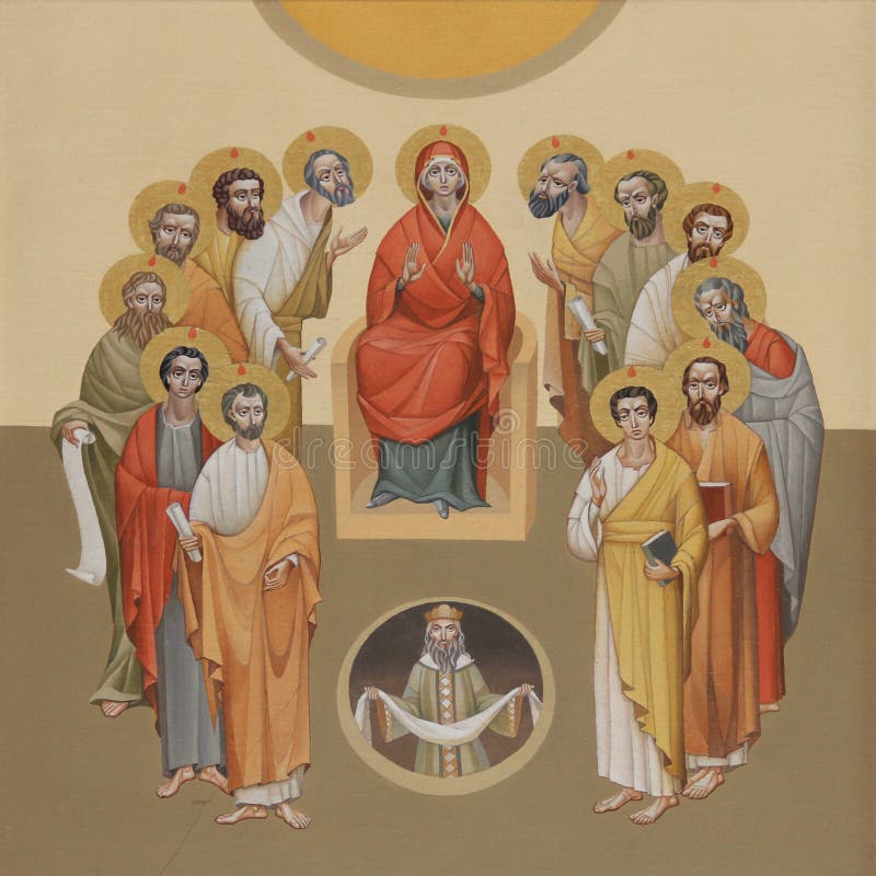 Den Helige Andens Nedstigning. Pingst Redaktionell Fotografering för ...