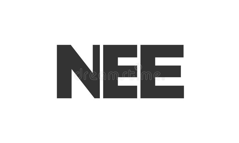 NEE Logo Design Template with Strong and Modern Bold Text. Initial ...