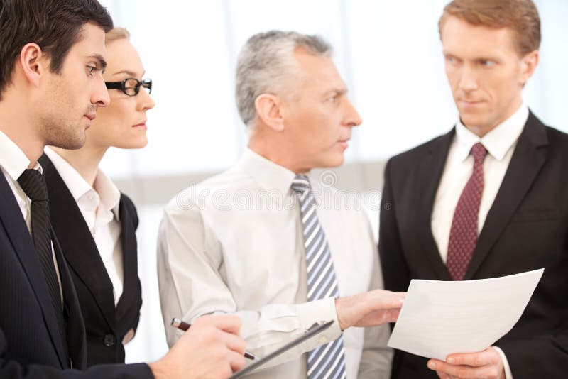 They Need an Advice of Professional. Stock Image - Image of manager ...