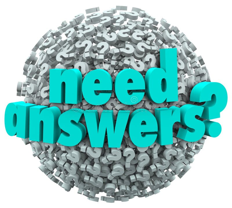 Need Answers Word Ball Question Marks Seeking Solution Stock ...