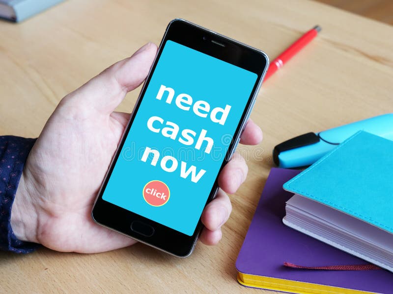 Need Cash Now is Shown on the Conceptual Photo Using the Text Stock ...