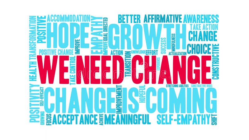 We Need Change Animated Word Cloud Stock Footage - Video of efficacy ...