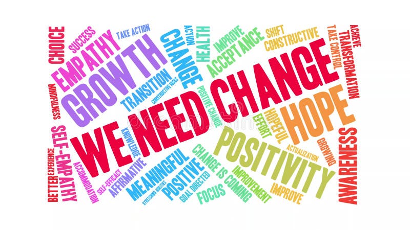We Need Change Animated Word Cloud Stock Footage - Video of growth ...