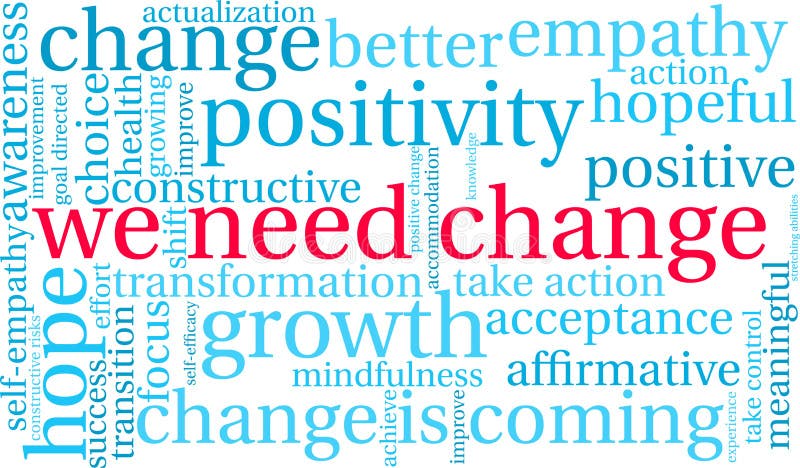 We Need Change Word Cloud stock vector. Illustration of actualization ...