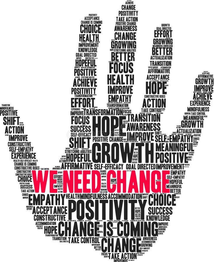We Need Change Word Cloud stock vector. Illustration of control - 206175890