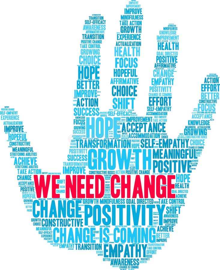 We Need Change Word Cloud stock vector. Illustration of achieve - 206175849