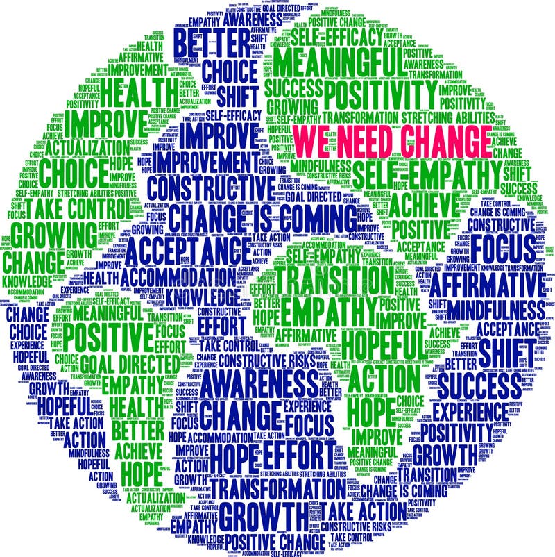 We Need Change Word Cloud stock vector. Illustration of actualization ...