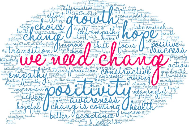 We Need Change Word Cloud stock vector. Illustration of achieve - 206175867