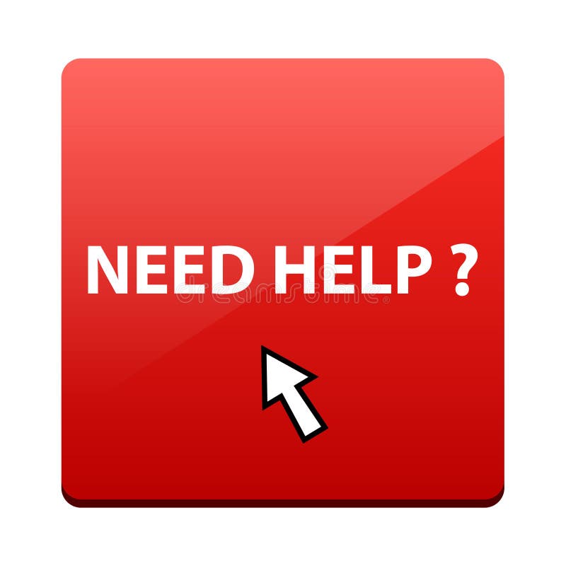Need help button stock vector. Illustration of glossy - 199528565