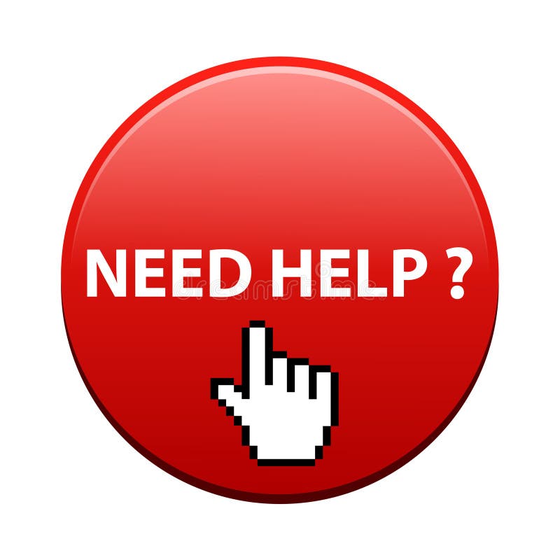Need help button stock vector. Illustration of cart - 199528662