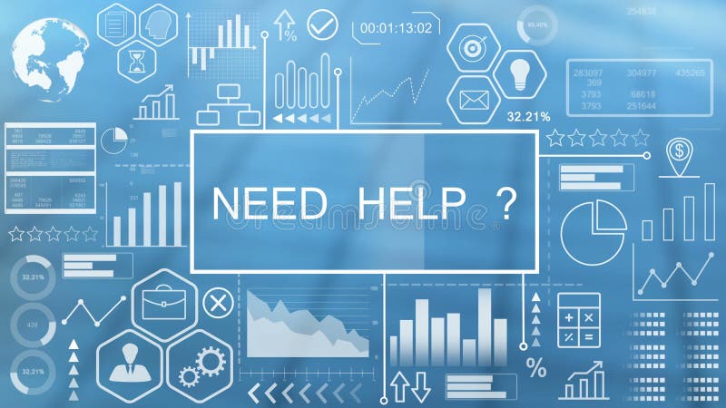 Need Help, Animated Typography Stock Footage - Video of technology ...