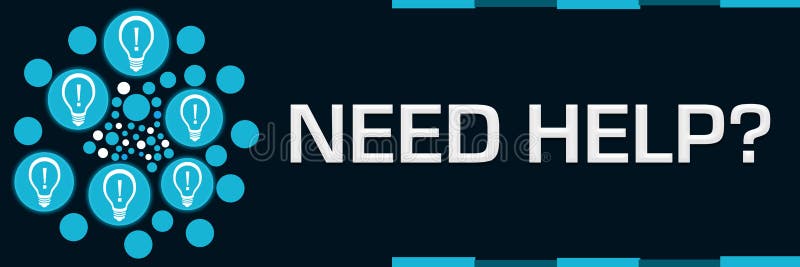 Need Help Blue Dots Circular Bulbs Left Stock Illustration ...