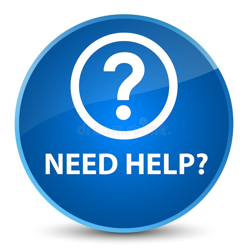 Need Help (question Icon) Elegant Blue Round Button Stock Illustration ...