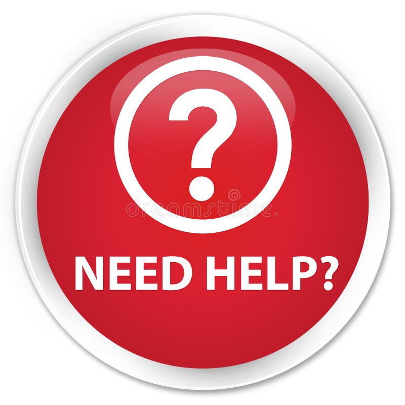Need Help (question Icon) Premium Red Round Button Stock Illustration ...