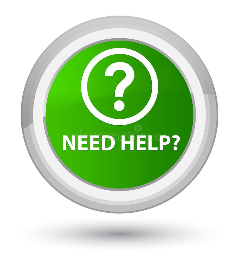 Need Help (question Icon) Prime Green Round Button Stock Illustration ...