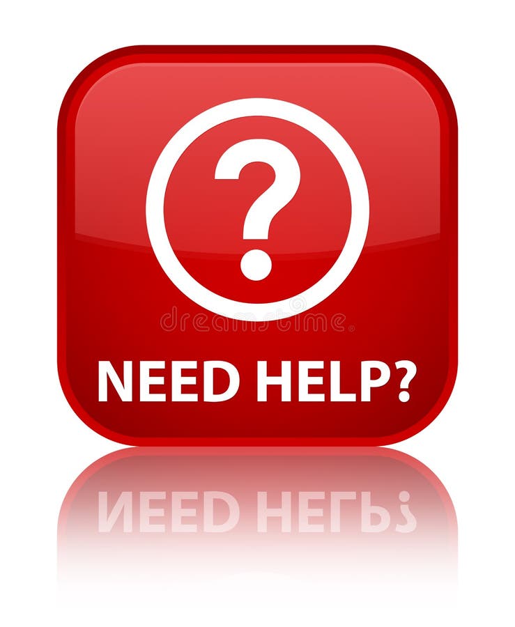 Need Help (question Icon) Special Red Square Button Stock Illustration ...
