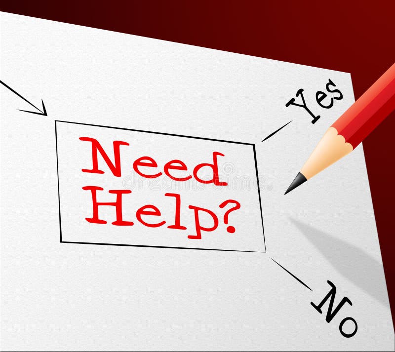 Need Help Shows Choose Faq and Option Stock Illustration - Illustration ...