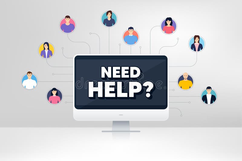 Need Help Symbol. Support Service Sign. Vector Stock Vector ...