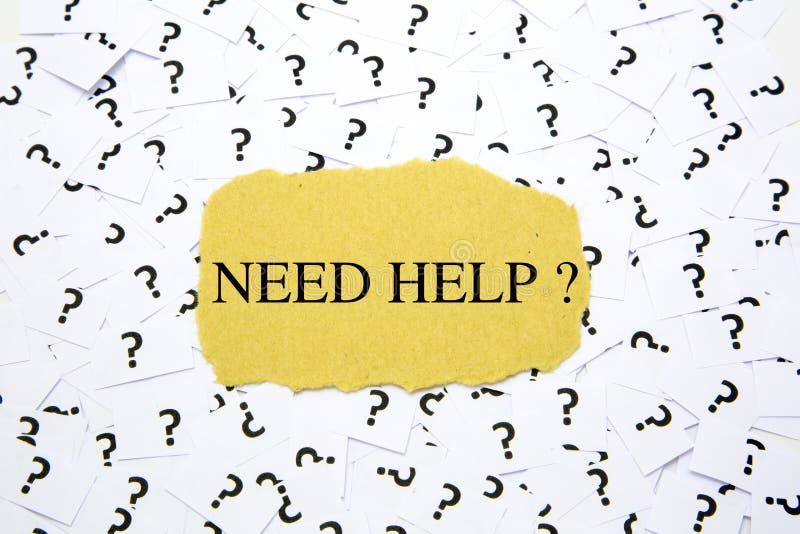 Need Help Text on Brown Paper Stock Photo - Image of background, answer ...