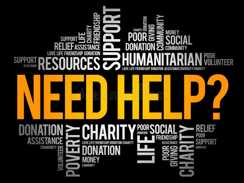 HELP word cloud background stock illustration. Illustration of goal ...