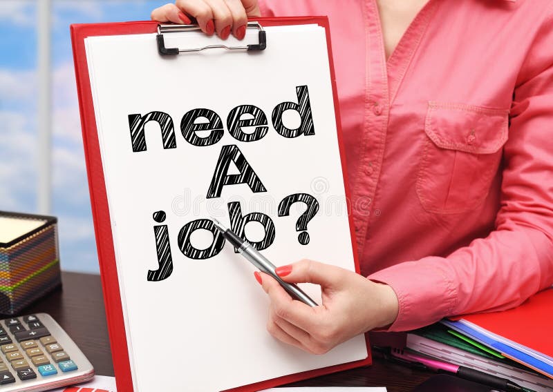 Need a job on clipboard stock image. Image of idea, crisis - 52118099