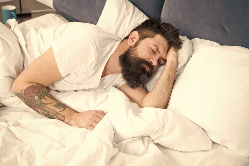 Need Some Rest. Sleep Disorders Concept. Man Bearded Hipster Having ...
