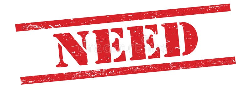 NEED Text on Red Grungy Lines Stamp Stock Illustration - Illustration ...