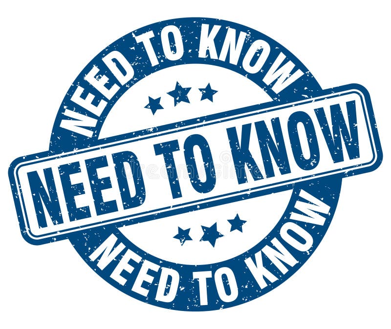 Need To Know Stamp. Need To Know Label. Round Grunge Sign Stock Vector ...