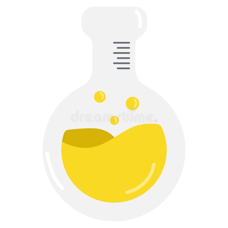 Versatile Golden Flask Vector - Golden Liquid in Glassware Stock ...