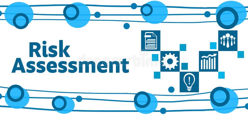 Risk Assessment Blue Lines Boxes Business Symbols Stock Illustration ...