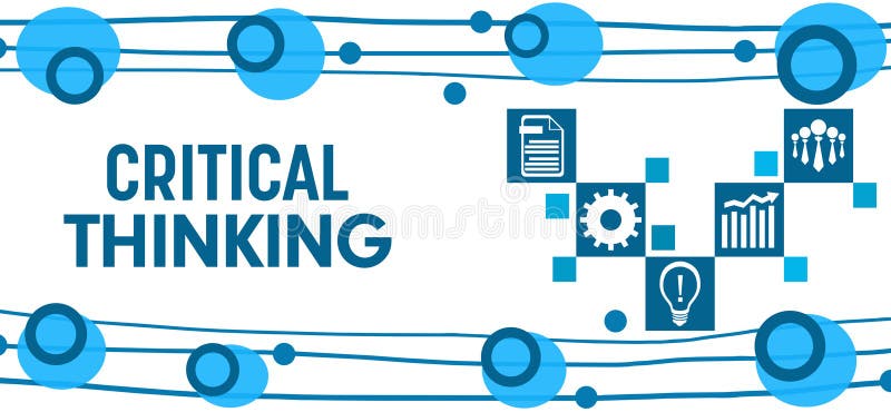 Critical Thinking Blue Lines Boxes Business Symbols Stock Illustration ...