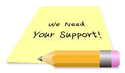 We need your Support stock vector. Illustration of vector - 42730895