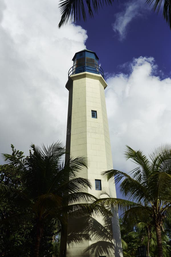 Needham Point - One of the Four Lighthouses in Barbados Stock Image ...