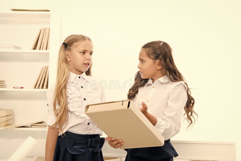 Needing Homework Help. Adorable Small Children Holding File with ...