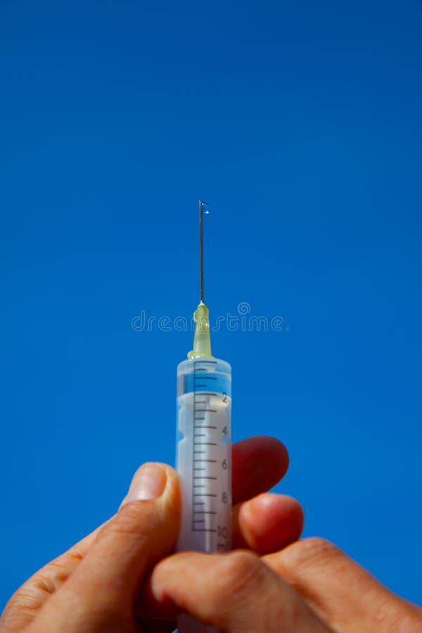 Syringe with needle stock image. Image of hospital, injection - 8303055