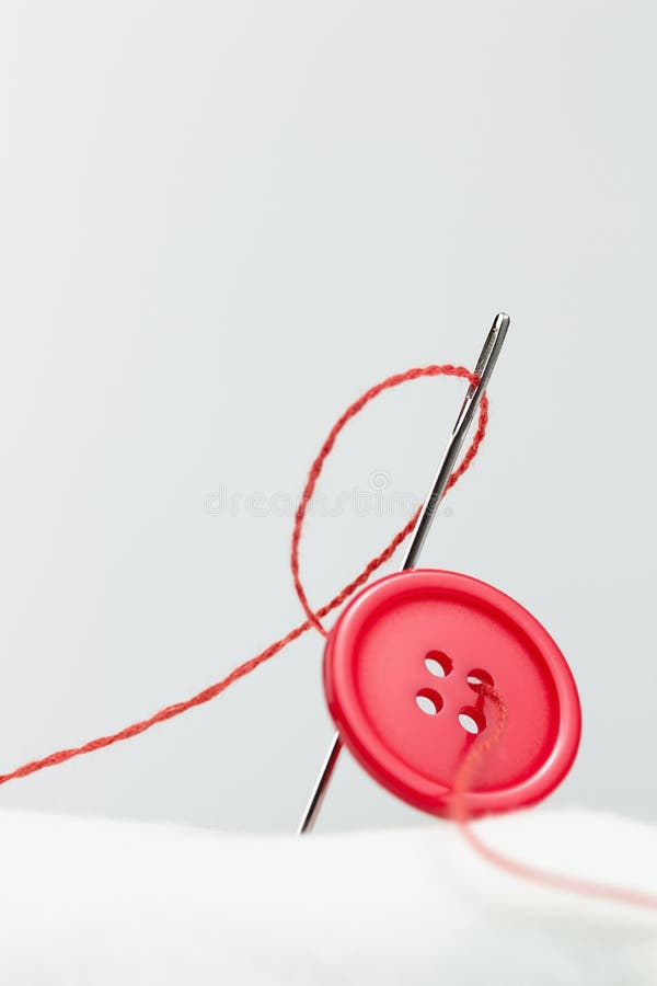 Needle and Button stock image. Image of holes, clothing - 38745387